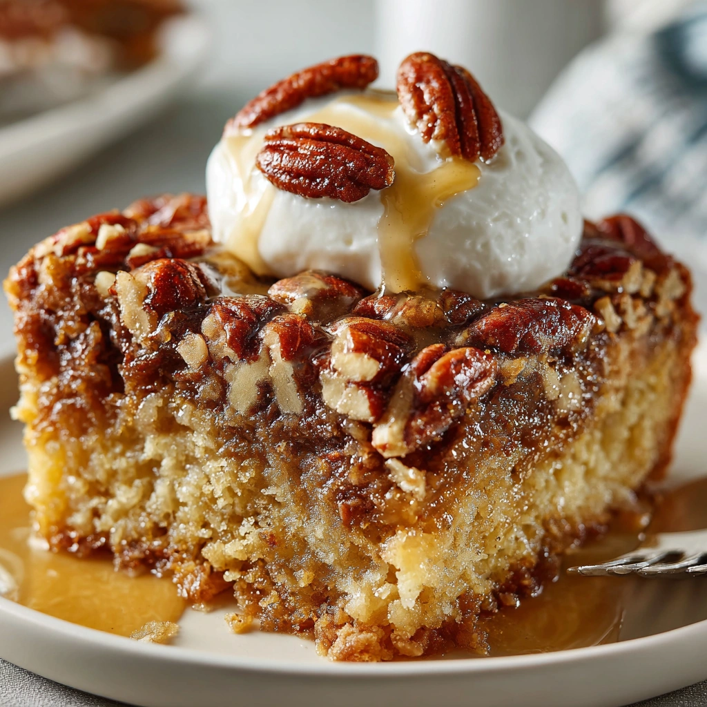 Pecan Pie Dump Cake - tastywithyou.com