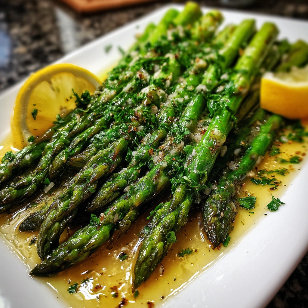 Lemon Butter Asparagus Spears - tastywithyou.com